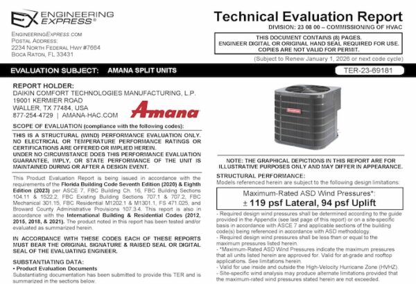 Amana: A/C Split System Units