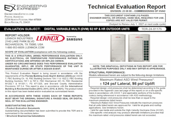 Lennox: Digital Variable Multi (DVM) S2 HP And HR Outdoor Units