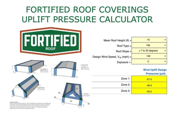 FORTIFIED Roof Coverings Uplift Pressure Calculator - Engineering Express