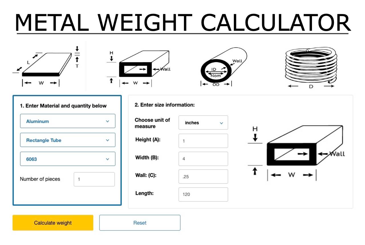 Metal Weight Calculator - Engineering Express